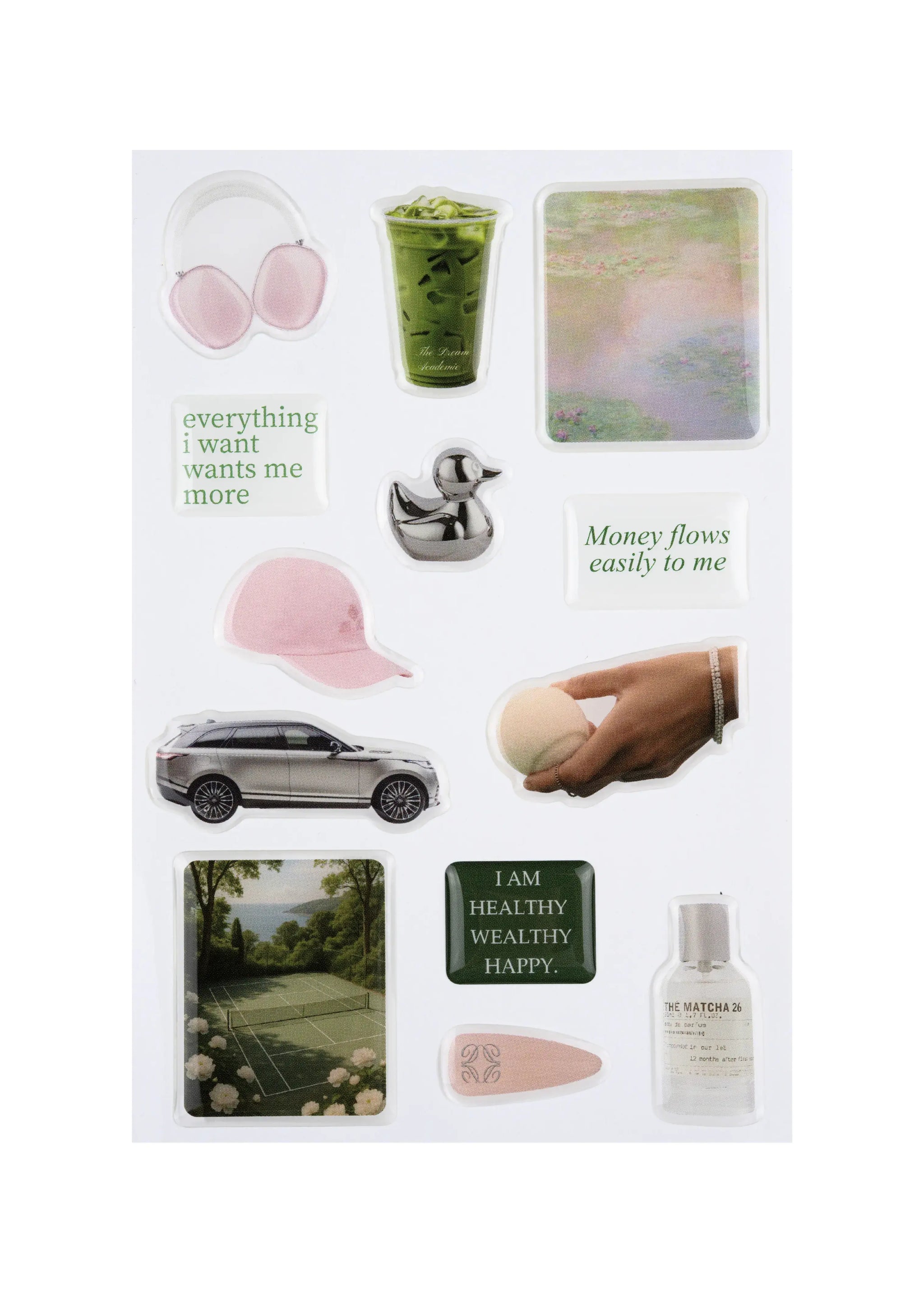 Matcha Dreams Sticker Set | Stylish Affirmation Stickers