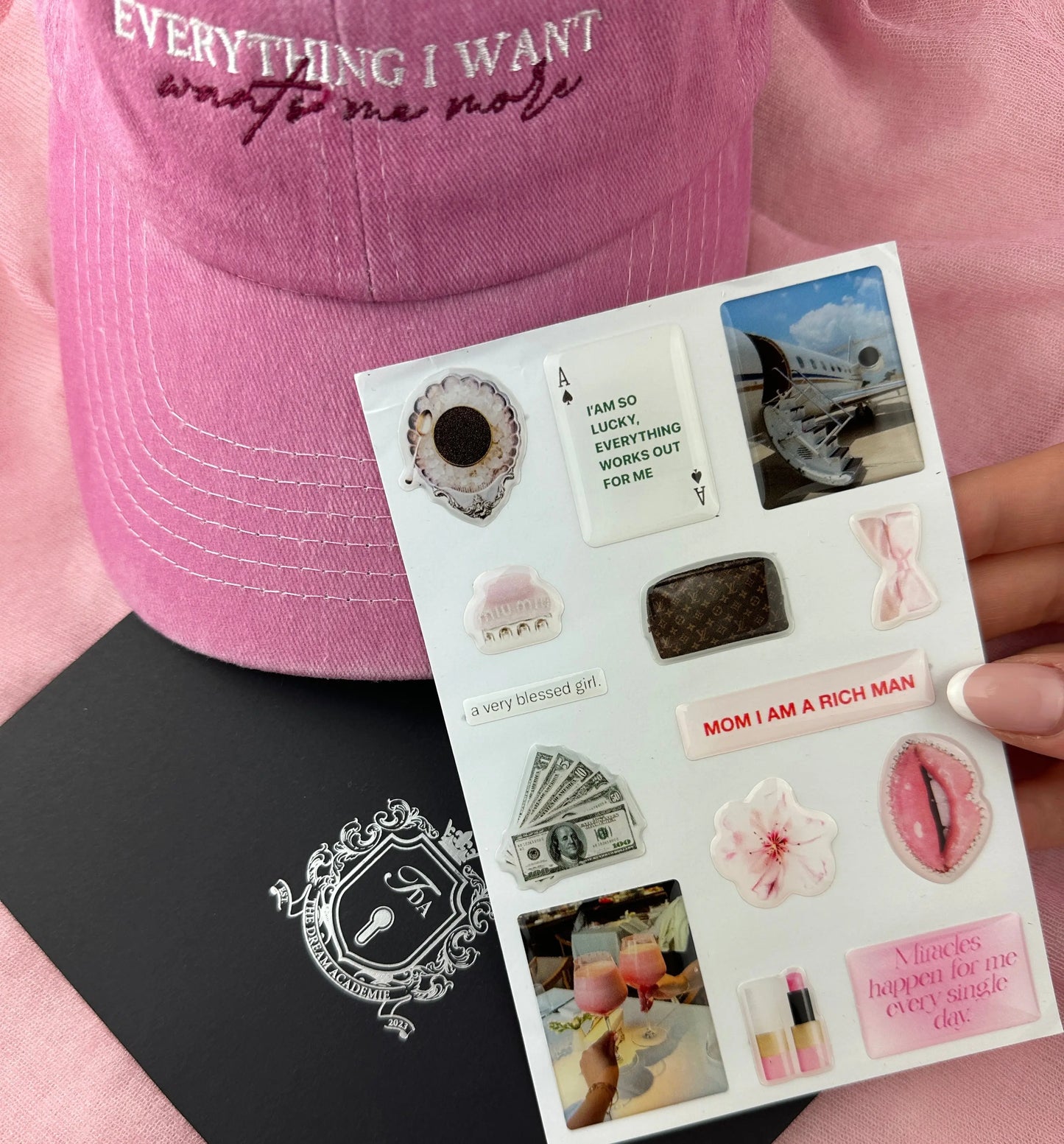 The Assorted Affirmation Lucky Girl 3D Epoxy Sticker Set – The Dream ...